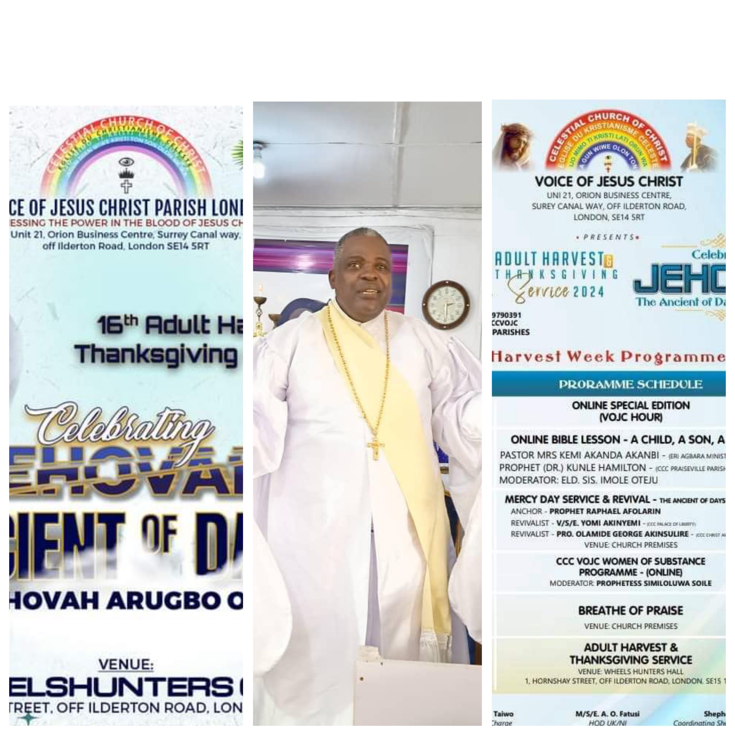 CCC VOJC PARISH, LONDON TO HOLD 16th ADULT HARVEST. - Celestial ...